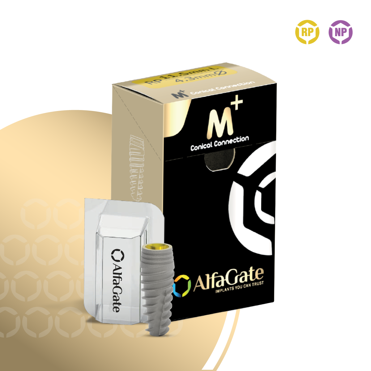 Alfa Gate M+ Conical Connection Implant – High Primary Stability – alfa ...